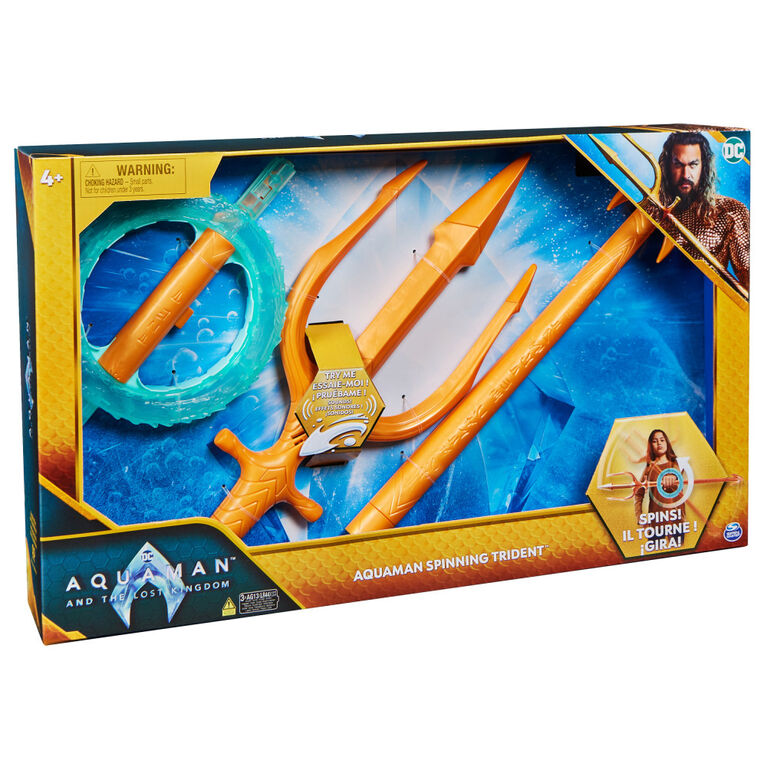 DC Comics, Aquaman Spinning Trident, 35-inch Interactive Toy with ...