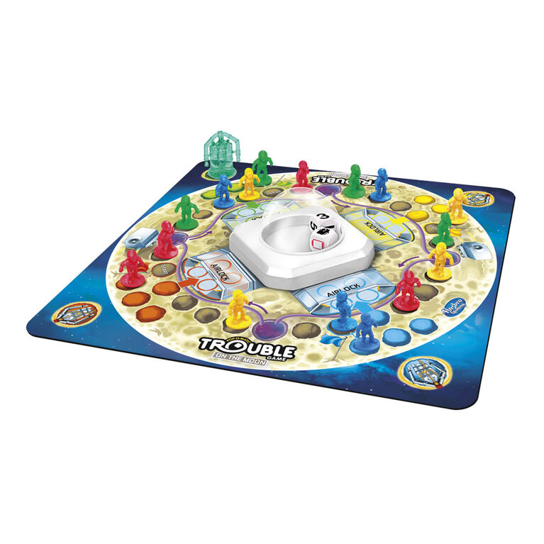 Trouble: On the Moon Edition Board Game; Astronaut Space-Themed Game ...