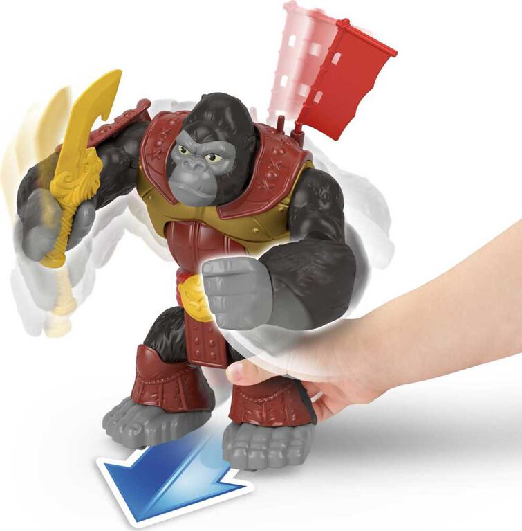 Fisher-Price Imaginext Silverback Gorilla Smash Punching Action Figure ...