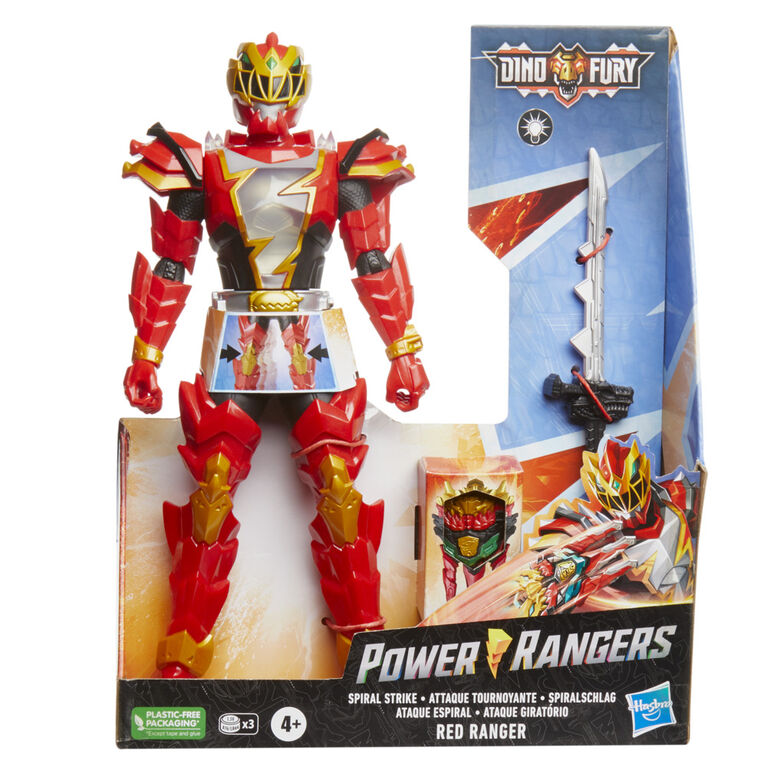 Power Rangers Dino Fury Spiral Strike Red Ranger 12-inch Scale ...