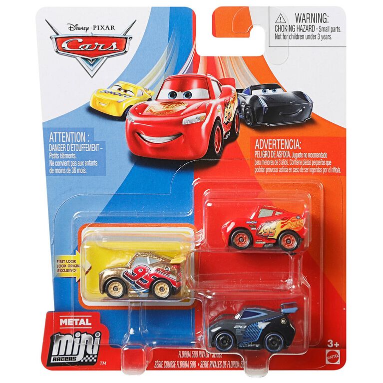Disney/Pixar Cars Mini Racers Florida 500 Rivalry Series 3-Pack | Toys ...