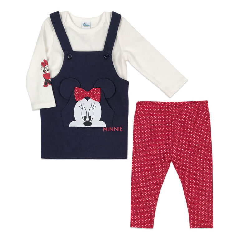 Disney Minnie Mouse 3pc Jumper Set - Red, 9 Months | Babies R Us Canada