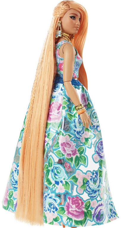 Barbie Extra Fancy Doll in Floral 2-Piece Gown, with Pet | Toys R Us Canada
