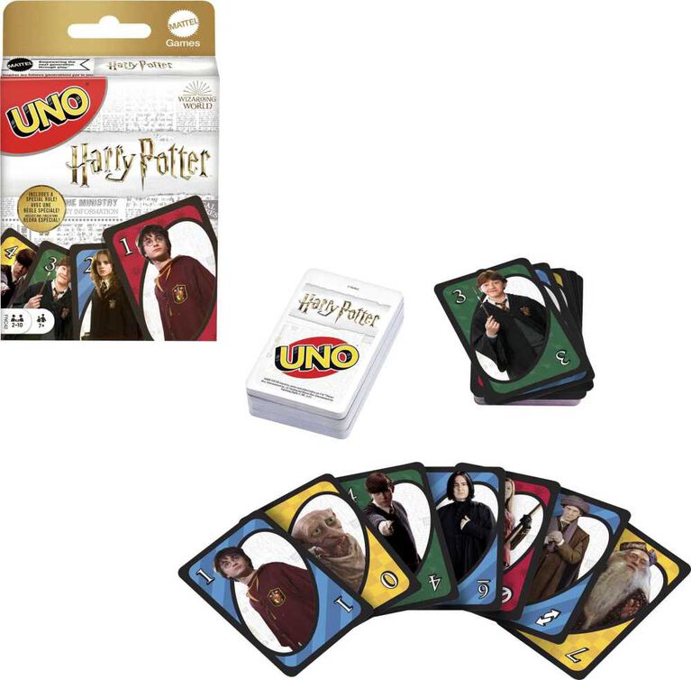 UNO Harry Potter Card Game Movie-Themed Collectors Deck of 112 Cards ...