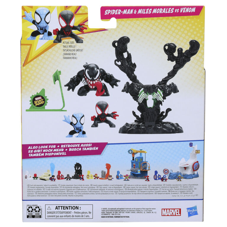 Marvel Stunt Squad Villain Knockdown Playset with Spider-Man, Miles ...