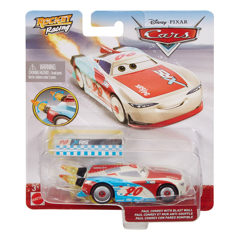 Disney Pixar Cars XRS Rocket Racing Paul Conrev with Blast Wall | Toys ...
