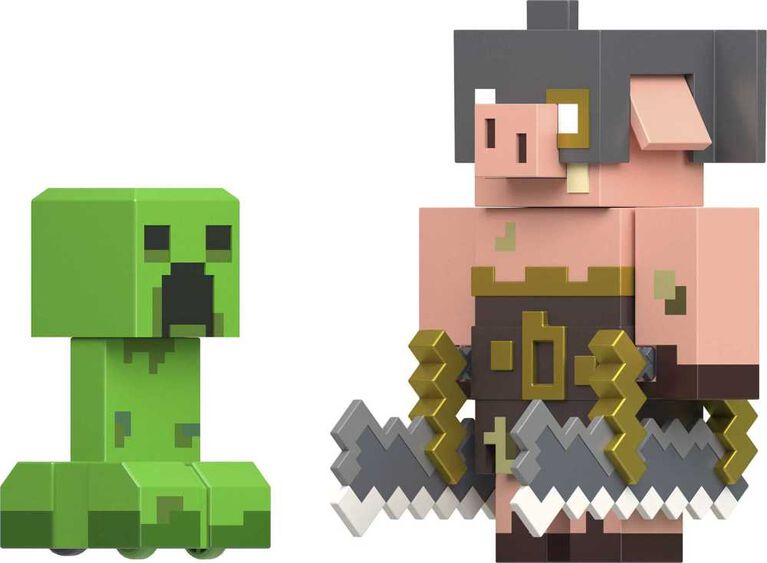 Minecraft Legends Creeper vs Piglin Bruiser Figures | Toys R Us Canada