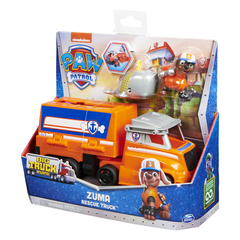 PAW Patrol, Big Truck Pup's Zuma Transforming Toy Trucks with ...