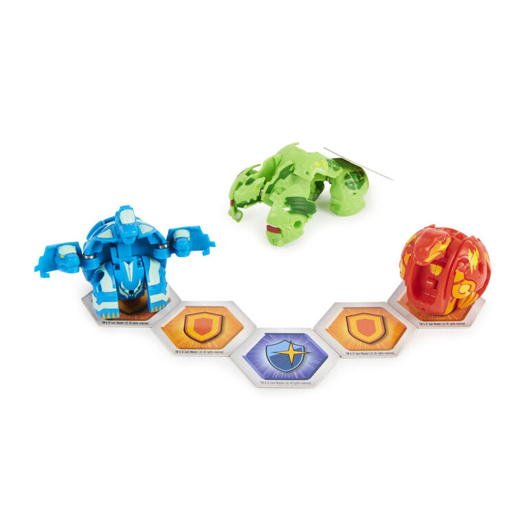 Bakugan Evolutions Starter Pack 3-Pack, Gillator Ultra with Howlkor and Trox | Toys R Us Canada