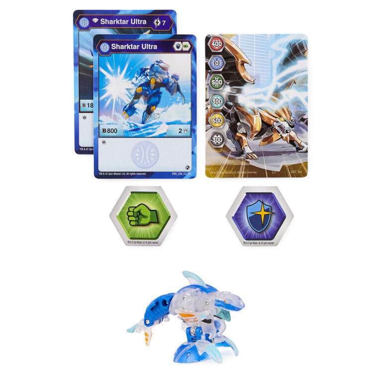 Bakugan Ultra, Diamond Sharktar, 3-inch Tall Geogan Rising Collectible ...