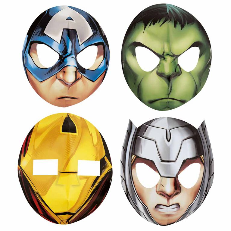 Avengers Assemble Party Masks, 8 pieces | Toys R Us Canada