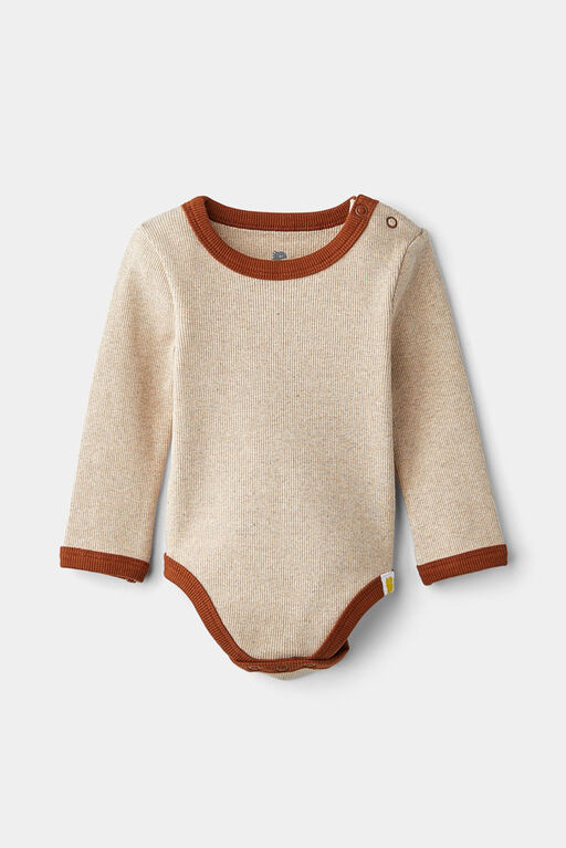 RISE Little Earthling Ribbed Bodysuit Oatmeal | Babies R Us Canada