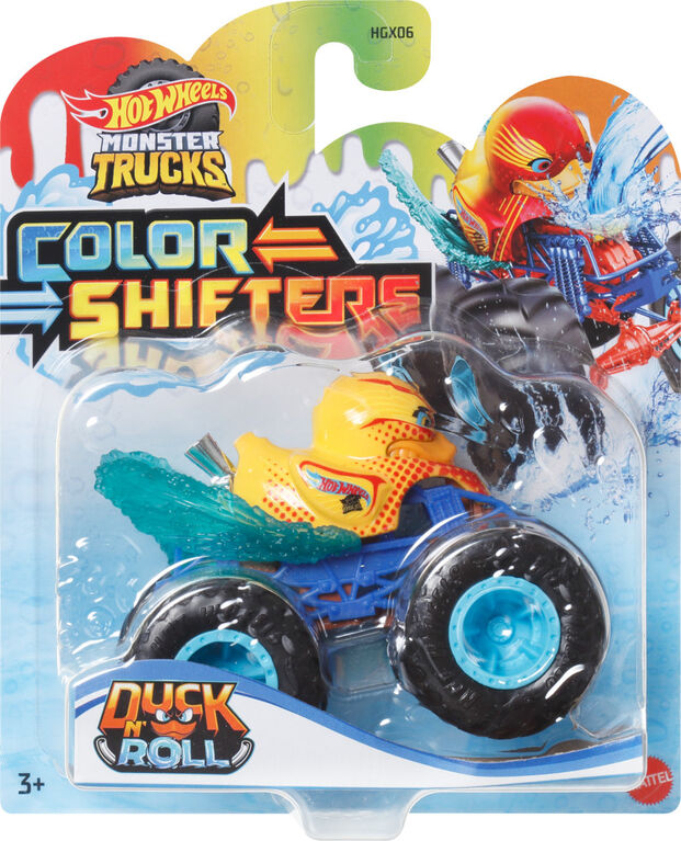 Hot Wheels Monster Trucks 1:64 Color Shifters Duck N Roll Vehicle ...
