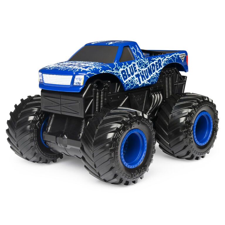 Monster Jam, Official Blue Thunder Rev 'N Roar Monster Truck, 1:43 ...