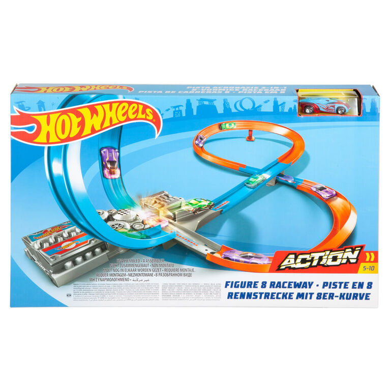 Hot Wheels Figure 8 Raceway With Loop Motorized for Speed | Toys R Us ...