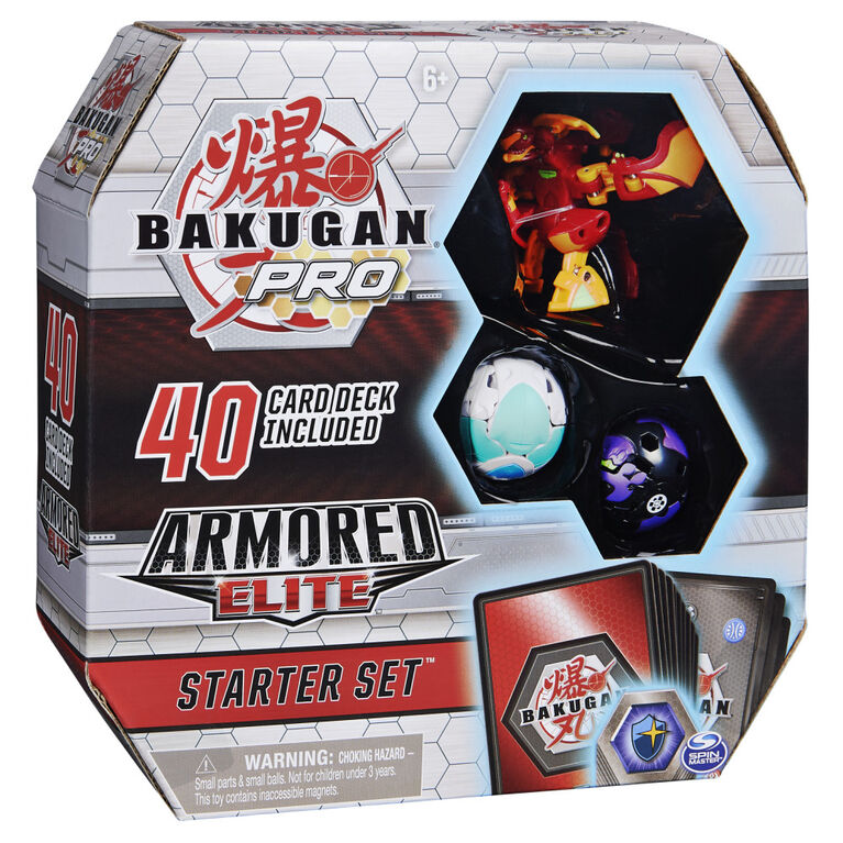 Bakugan Pro, Armored Elite Starter Set with Batrix Ultra, 2 Bakugan and Collectible Trading ...