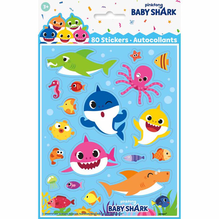 Baby Shark Sticker Sheets, 4 pieces | Toys R Us Canada