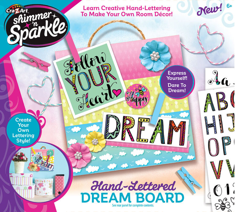 Shimmer and Sparkle Hand lettered Inspiration Board | Toys R Us Canada