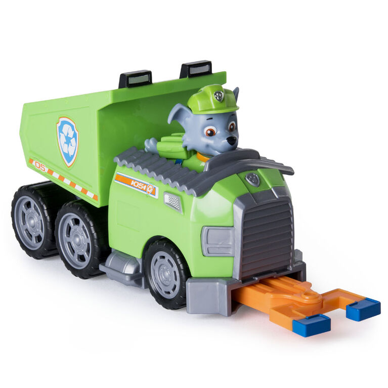 Paw Patrol - Rocky's Recycle Dump Truck Vehicle with Rocky Figure ...