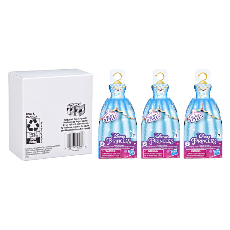 Disney Princess Secret Styles Surprise Princess 3-Pack, Series 2 | Toys ...