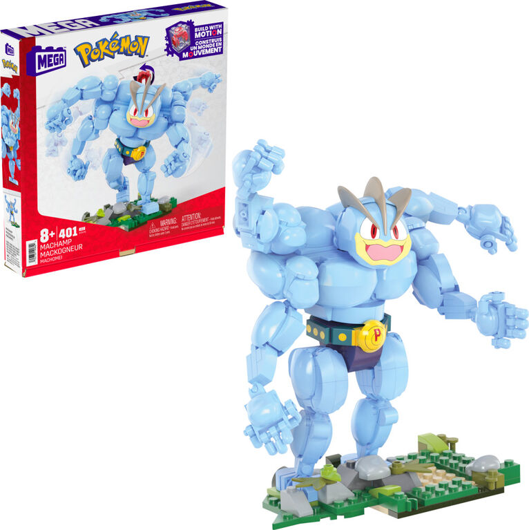 MEGA Pokémon Machamp Building Toy Kit (399 Pieces) with 1 Poseable ...