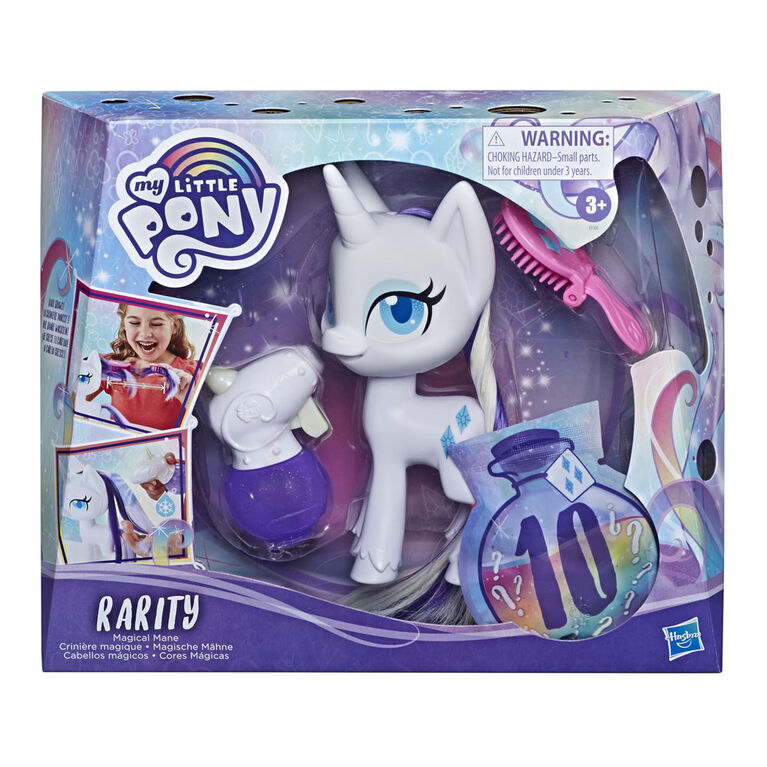 My Little Pony: Magical Mane Rarity Toy - 6.5-Inch Hair-Styling Pony ...