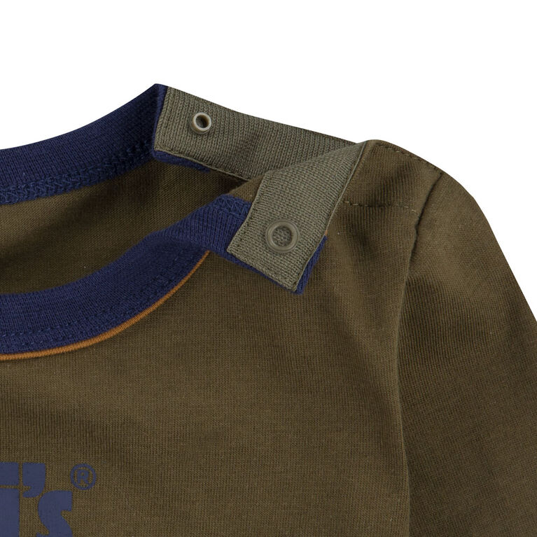 Levis Poster Logo Ringer & Denim Set - Denim Olive - Size 3T | Babies R ...