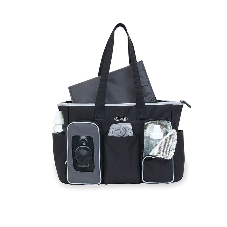 Graco Smart Organizer System Tote Diaper Bag - Black | Babies R Us Canada