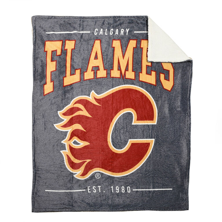 NHL Calgary Flames Superlux Sherpa Throw, 50" x 60" | Toys R Us Canada