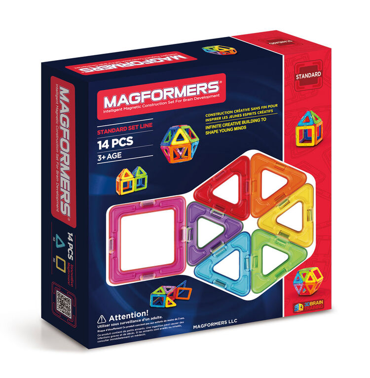 Magformers Classic 14 Piece Set - styles may vary - English Edition ...