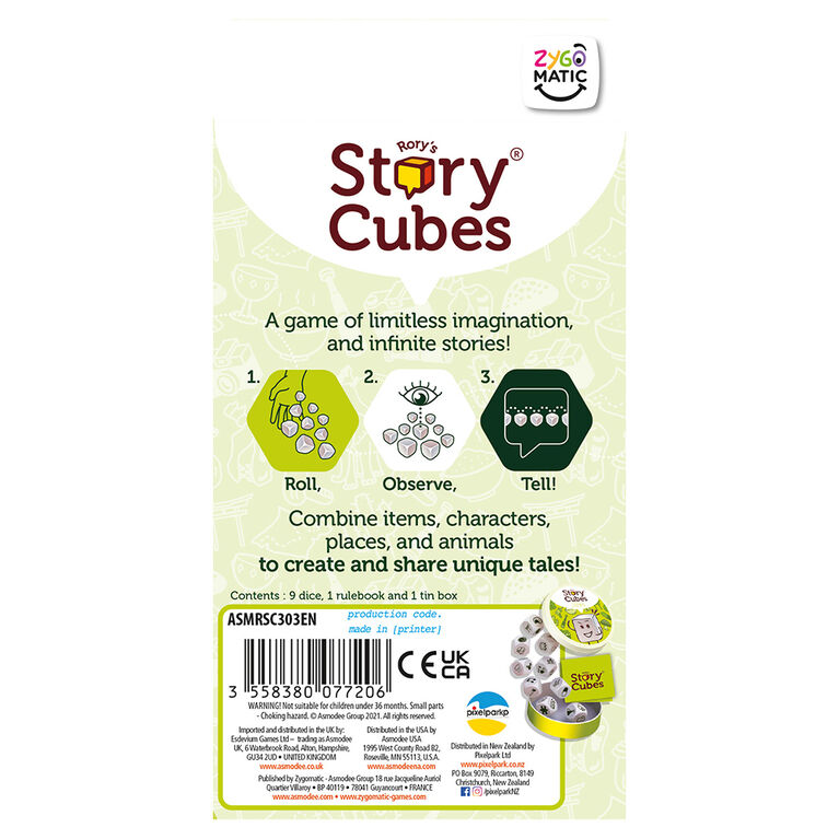 Zygomatic - Rory's Story Cubes - Voyages - Multilingual | Toys R Us Canada