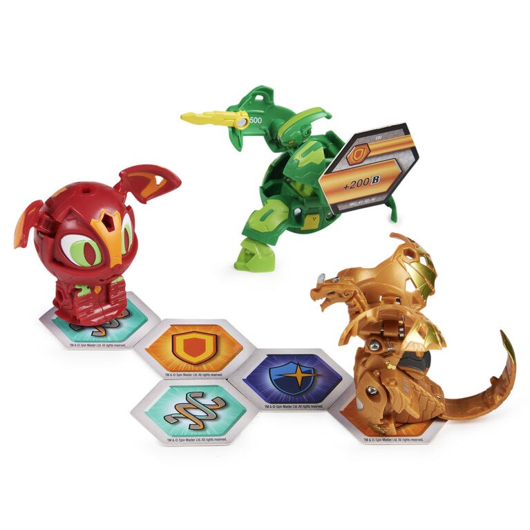 Bakugan Starter Pack 3-Pack, Cyndeous Ultra, Geogan Rising Collectible ...