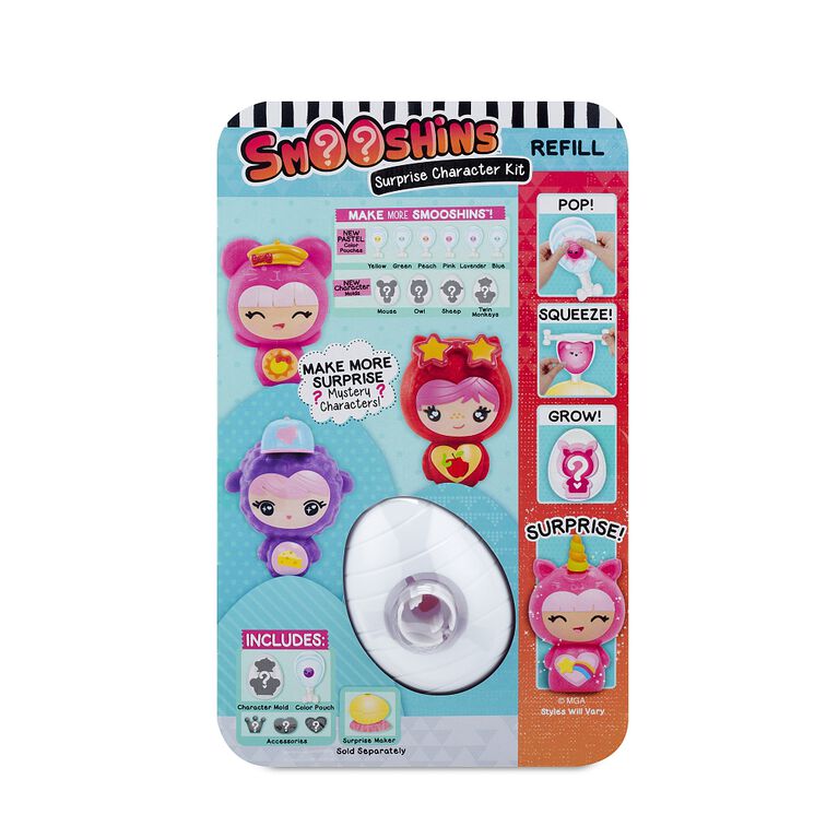 Smooshins Surprise Character Kit- Style 4 with Purple Color Pouch ...