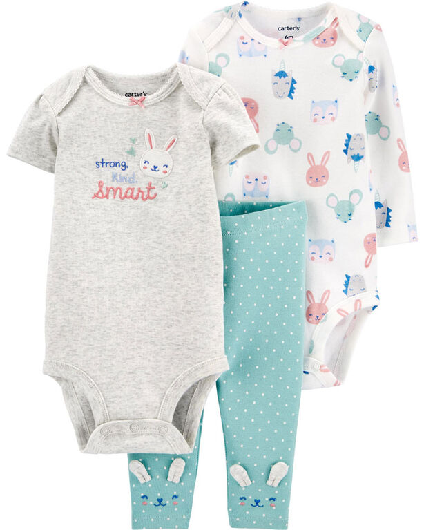 Carter's 3-Piece Bunny Little Character Set Multi-Color - 12 Months ...