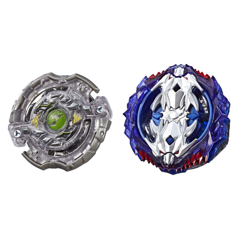 Beyblade Burst Duo Turbo Slingshock Leopard L4 et Silver-X Jormuntor J4 ...