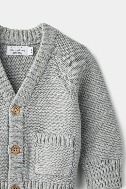 RISE Little Earthling Cardigan Grey | Babies R Us Canada