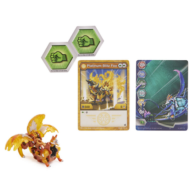 Bakugan Evolutions, Blitz Fox (Gold), Platinum Series True Metal ...