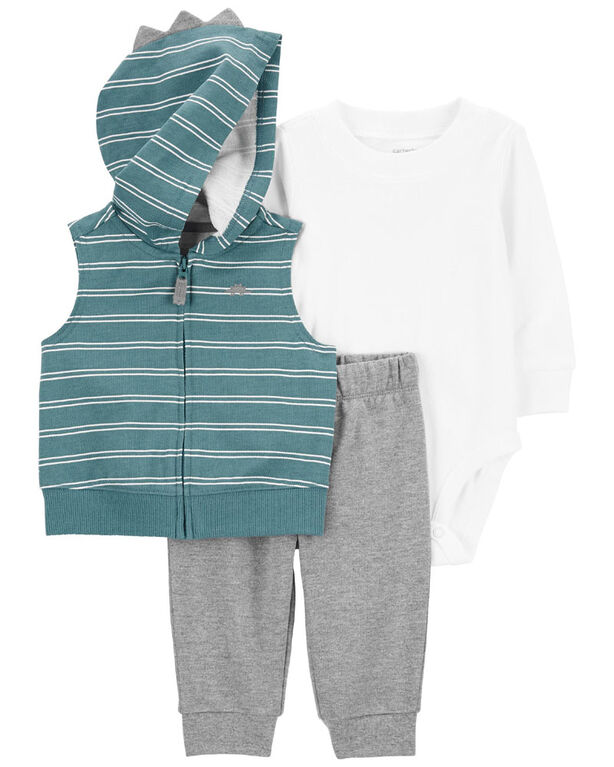 Carter's Three Piece Little Vest Set Teal 12M | Babies R Us Canada