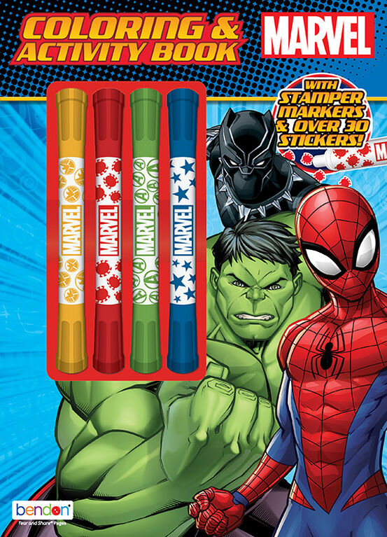 Marvel Color With Stamper Marker - English Edition | Toys R Us Canada