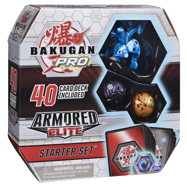 Bakugan Pro, Armored Elite Starter Set with Howlkor Ultra, 2 Bakugan and Collectible Trading ...