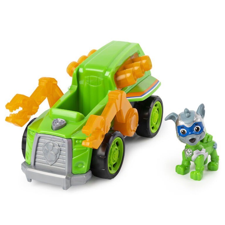 PAW Patrol, Mighty Pups Super PAWs Rocky's Deluxe Vehicle with Lights ...