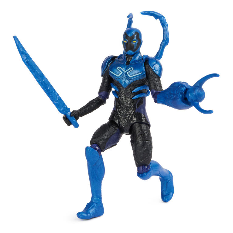 DC Comics, Battle-Mode Blue Beetle Action Figure, 4-inch, Detailed ...