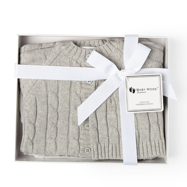 Baby Mode Signature Two Piece Cardigan and Hat Set | Babies R Us Canada