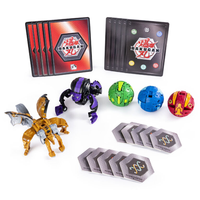 Bakugan, Battle Pack 5-Pack, Darkus Hydorous and Aurelus Gargarnoid, Collectible Cards and ...