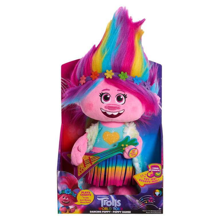 Trolls World Tour Dancing Poppy Feature Plush - English Edition - R ...