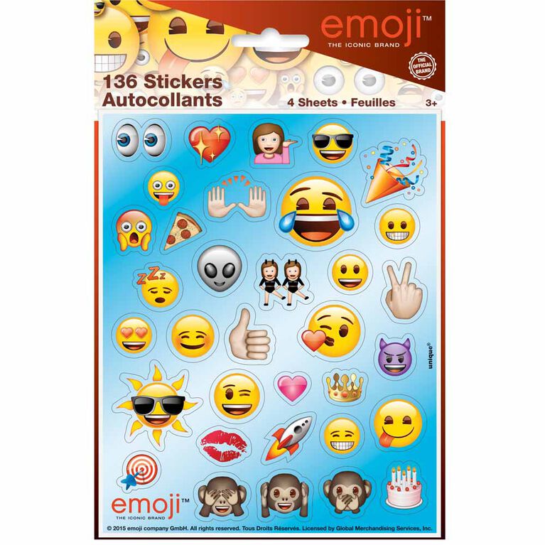 Emoji Sticker Sheets, 4 pieces | Toys R Us Canada