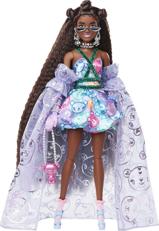 Barbie Extra Fancy Doll in Teddy-Print Gown with Pet | Toys R Us Canada