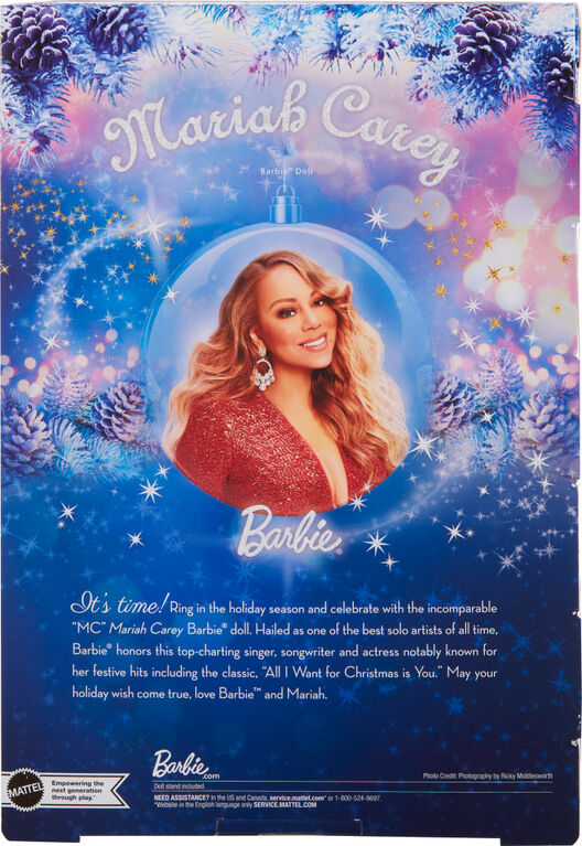 Mariah Carey Barbie Doll, Holiday Celebration Collectible | Toys R Us ...