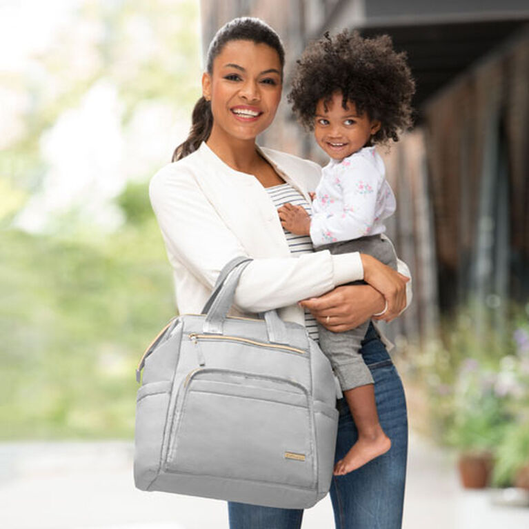 Skip Hop MainFrame Wide Open Diaper Backpack - Cement | Babies R Us Canada