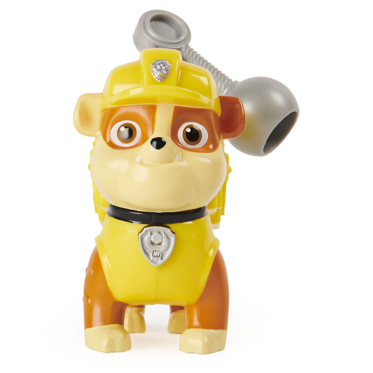 PAW Patrol, Action Pack Rubble Collectible Figure with Sounds and ...